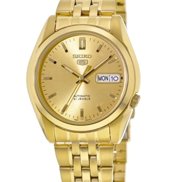 Seiko | Accessories | Seiko 5 Gold Automatic Watch New | Poshmark